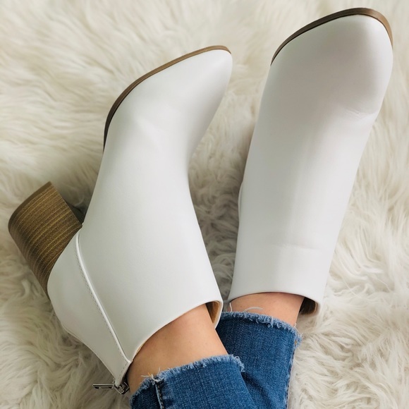 Shoes | White Booties | Poshmark